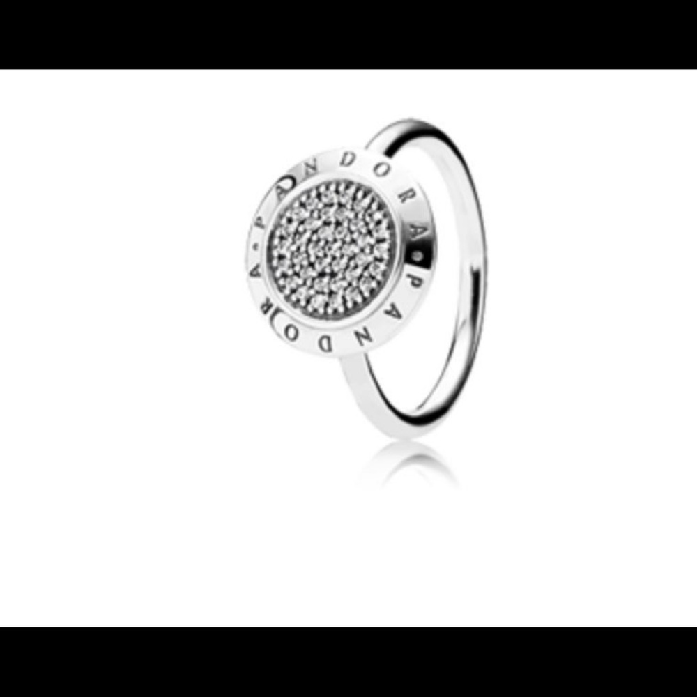 Pandora Signature Logo Pave Ring Retired Model - New … - Gem